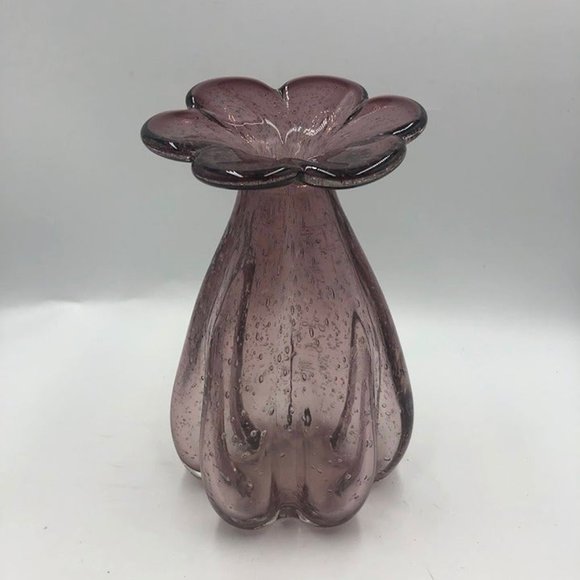 Accents | Vintage Pink Handblown Glass Bud Vase Tabletop Indoor Flower ...